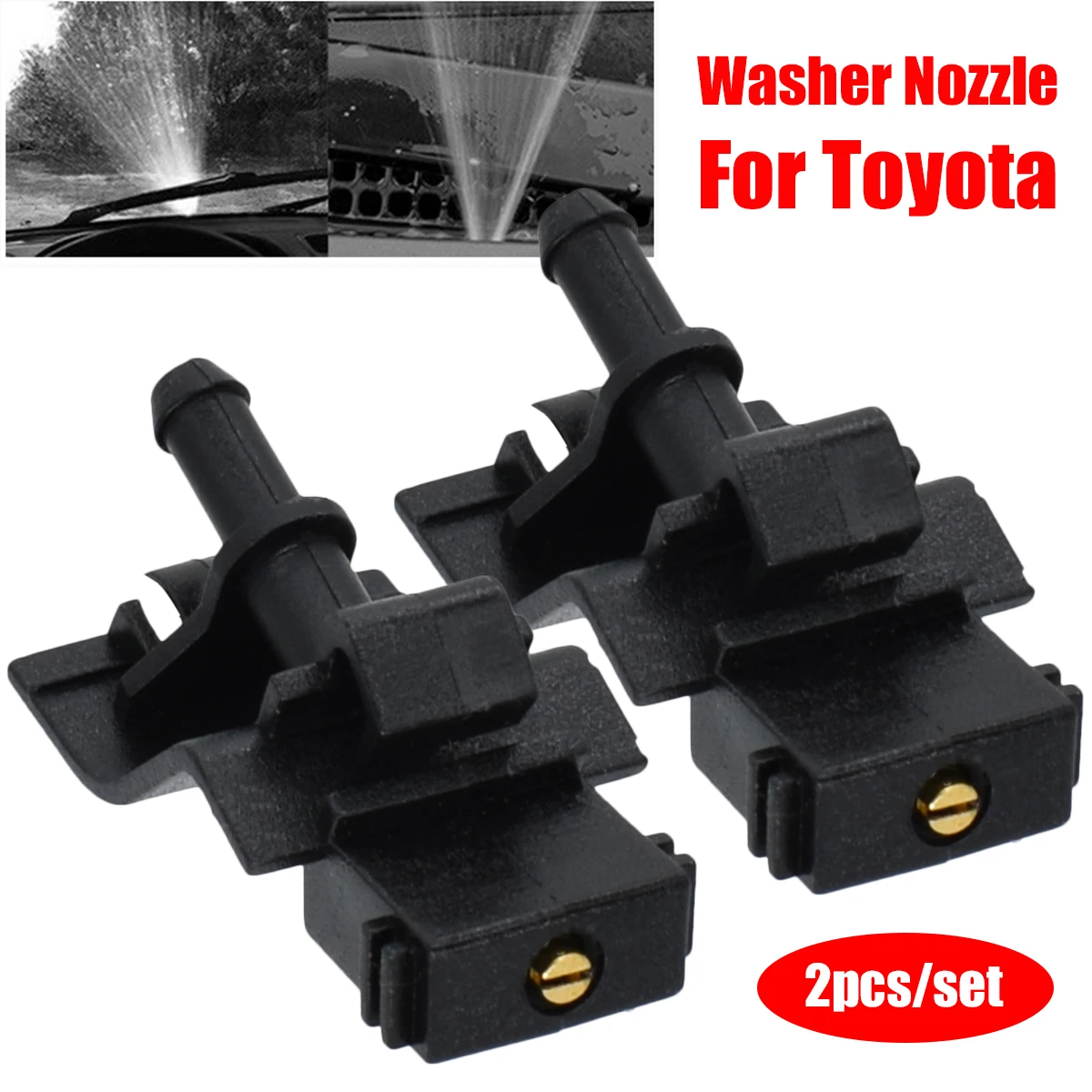 2Pcs-Front-Windshield-Wiper-Washer-Jet-Nozzle-For-Toyota-Corolla-Altis ...