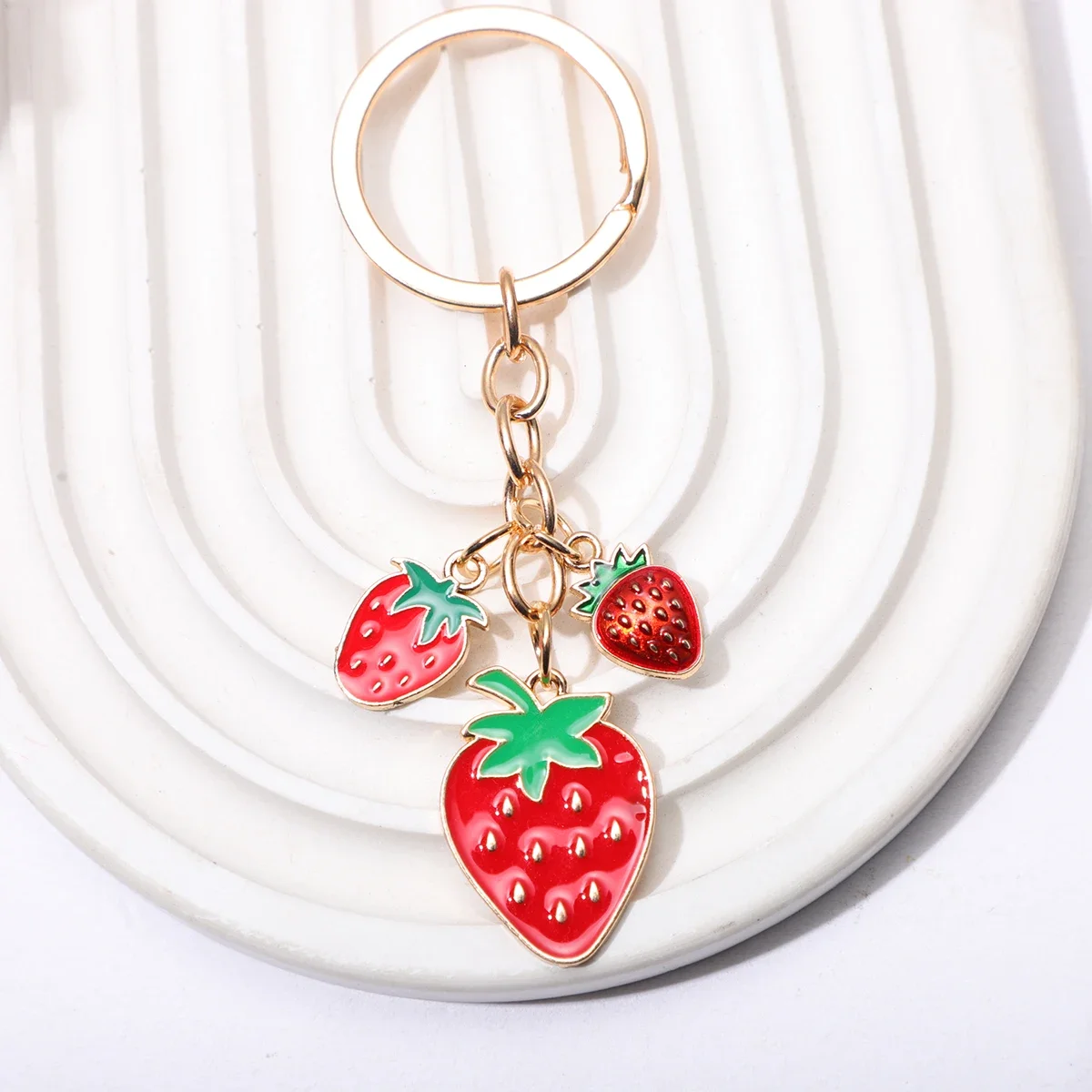 New-fruit-series-personality-cute-key-ring-stylish-strawberry-INS-key ...
