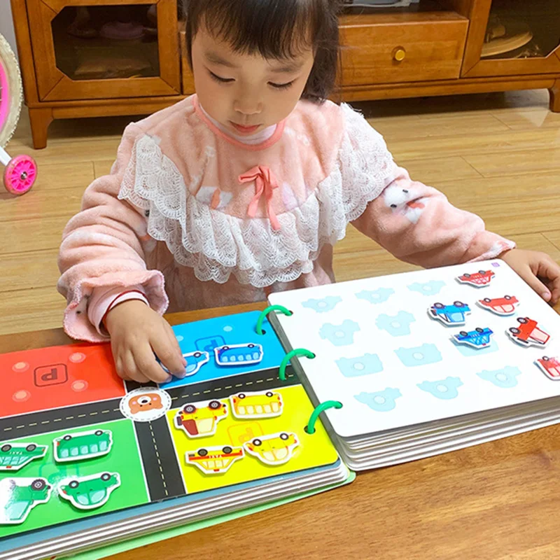 아기 비지 북 몬테소리 비지 보드 조기 학습 인지 퍼즐 어린이 책 붙여 넣기 나의 첫 번째 책 소년 소녀 선물
