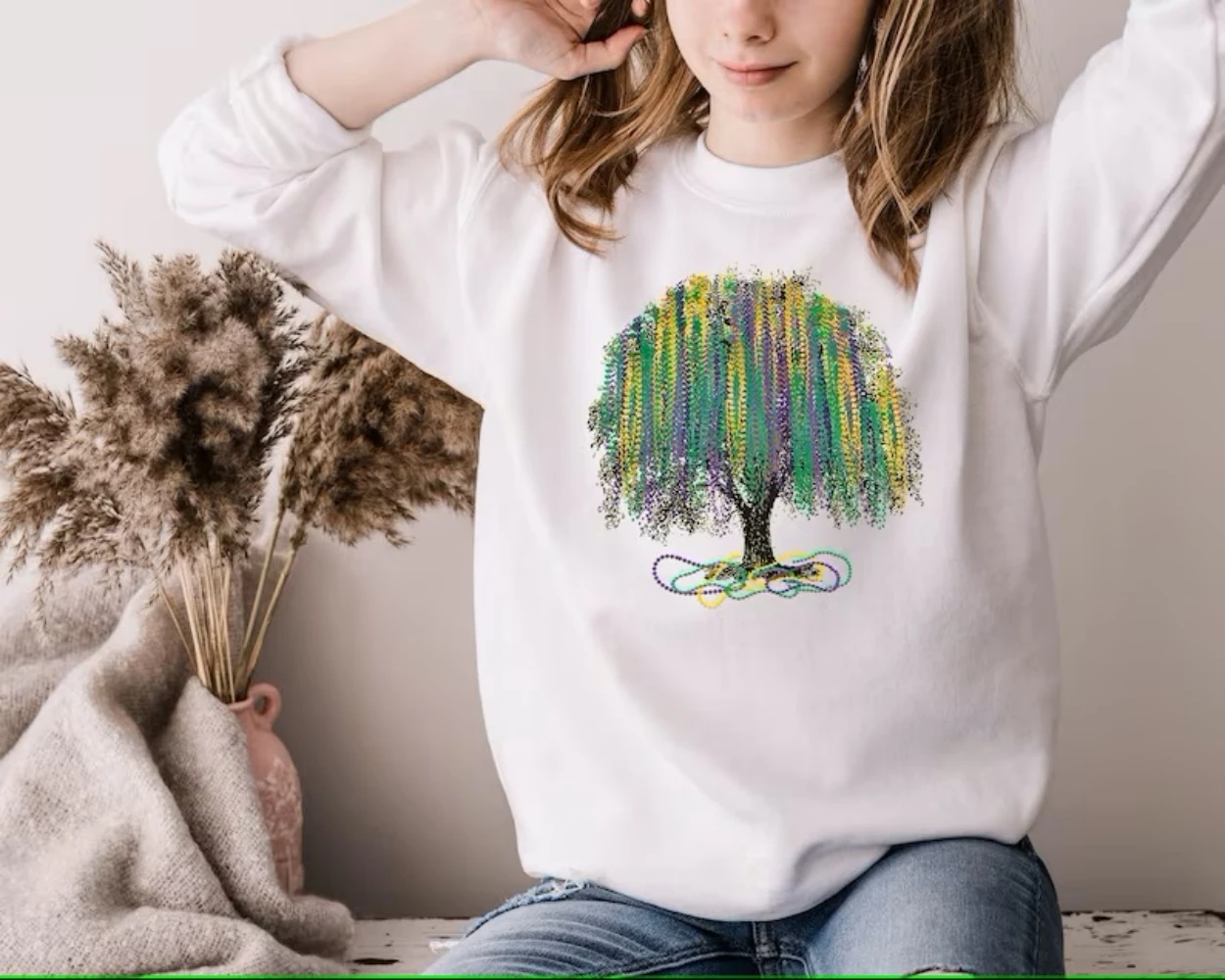 Mardi-Gras-Tree-Sweatshirt-Saints-Fat-Tuesday-Shirt-Watercolor-Mardi ...