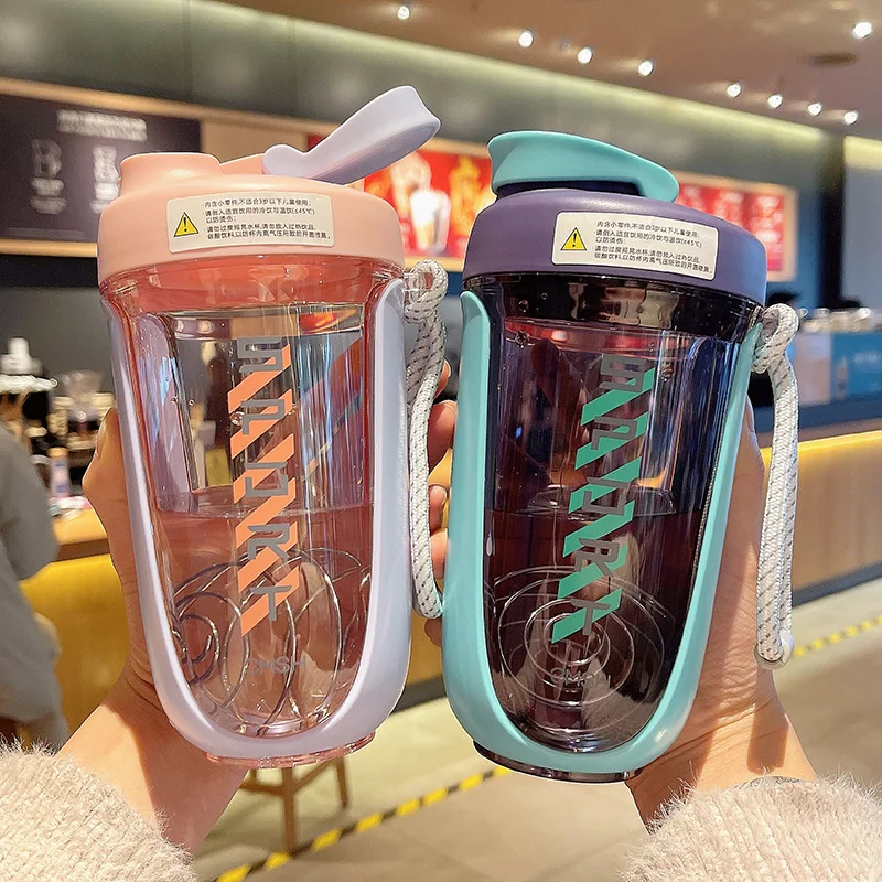 550ml-Sport-Shaker-Bottle-with-Wire-Whisk-Balls-Protein-Powder-Mixing ...