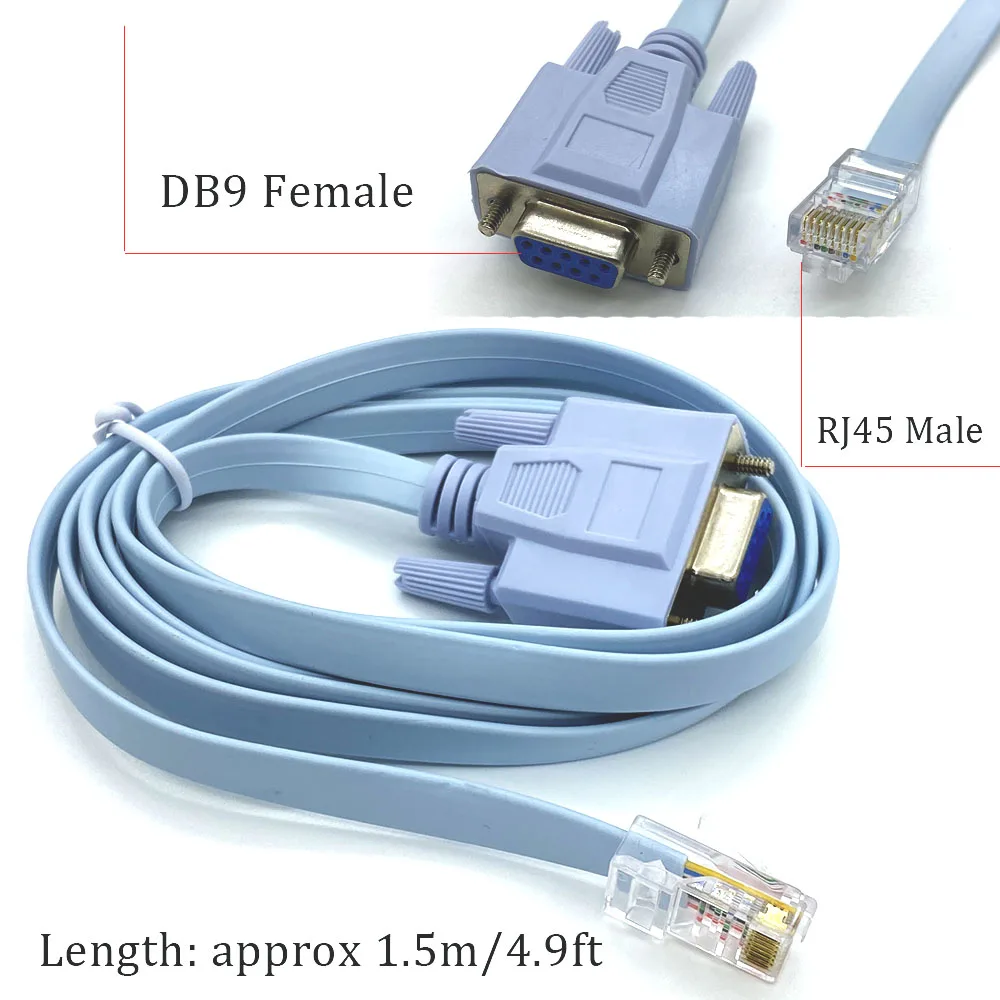 1Pcs-1-5M-RJ45-Ethernet-LAN-Male-Plug-to-RS232-DB9-Mothering-Female ...