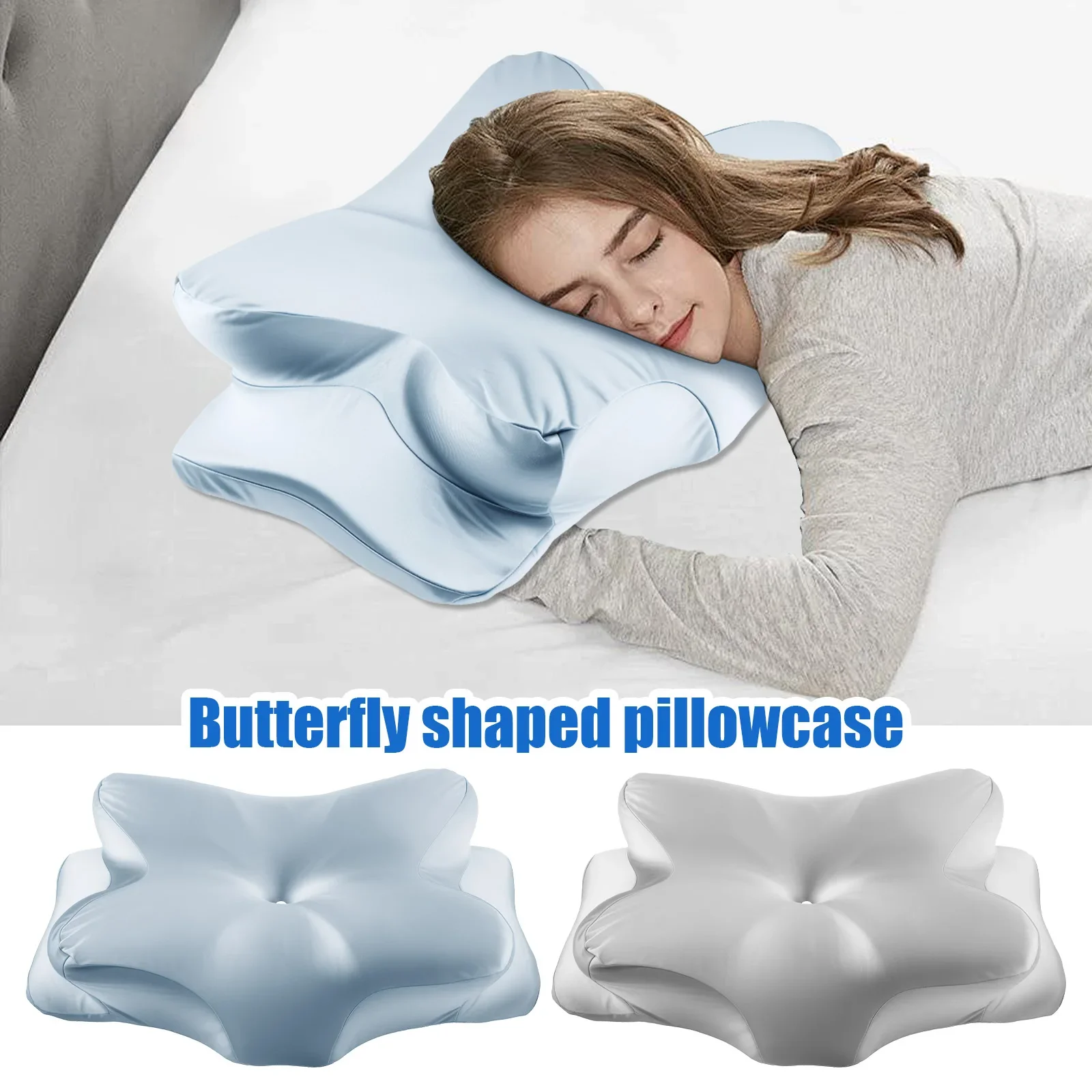 Cervical Pillowcase Soft Butterfly Shaped Pillowcase with Zipper ...