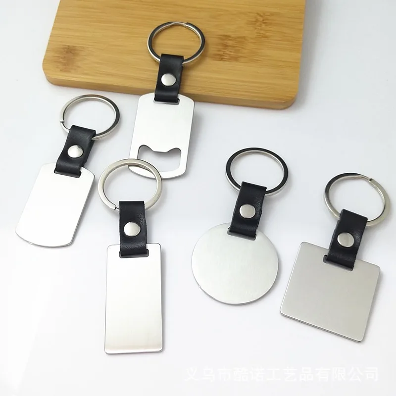 10pcs-Stainless-Steel-Rectangular-Key-Chain-Business-Gift-Key-Chain ...