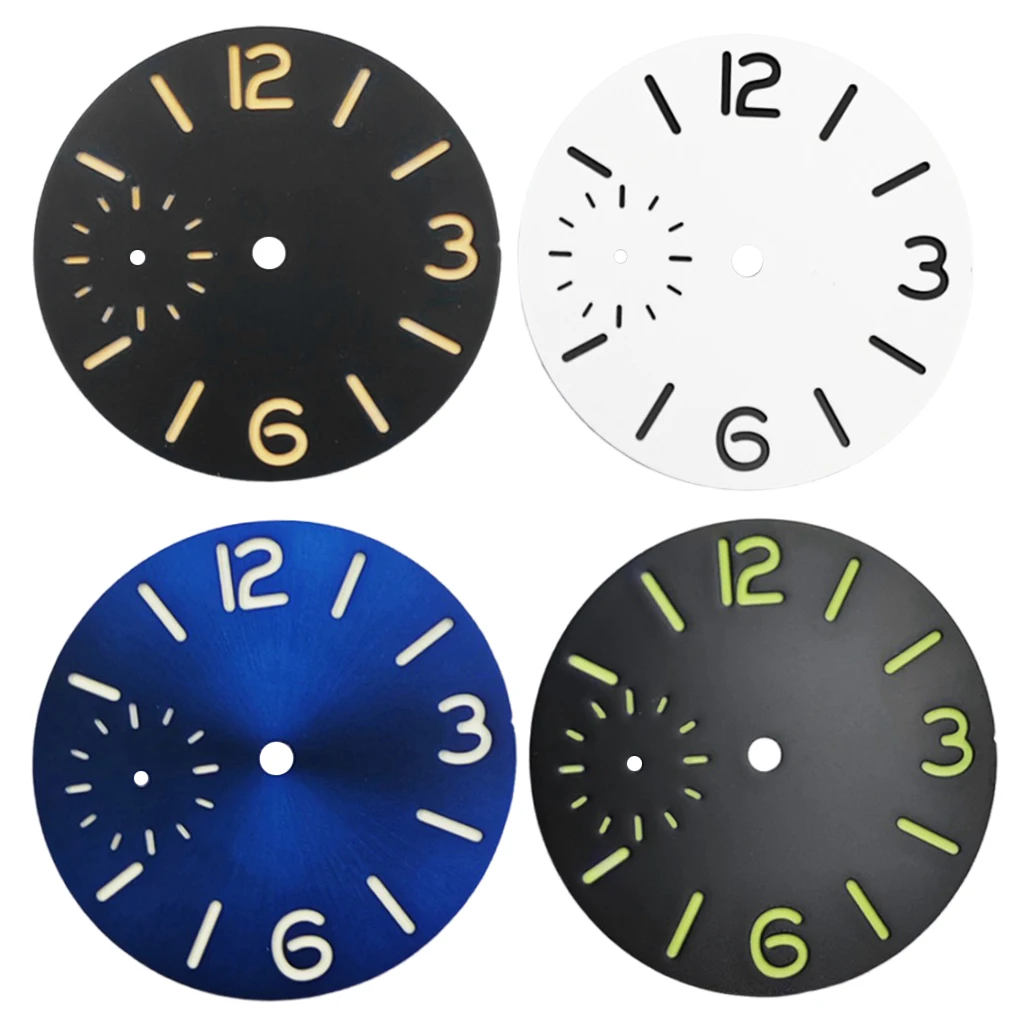 37mm-Watch-Dial-For-ETA-6497-Seagull-ST36-Green-Luminous-With-Date ...