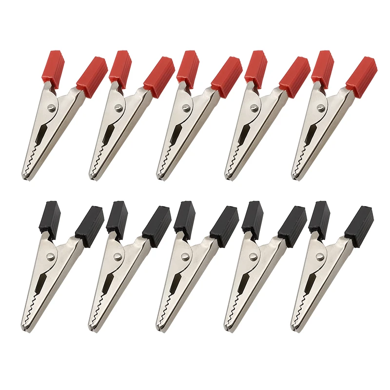 10Pcs Metal Alligator Clips with Plastic Handle Crocodile Clamps ...