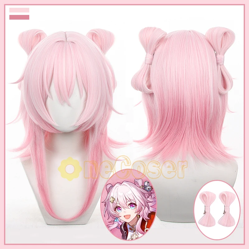 March-7th-Cosplay-Wig-Game-Honkai-Star-Rail-Pink-Gradient-Bow-Hair ...