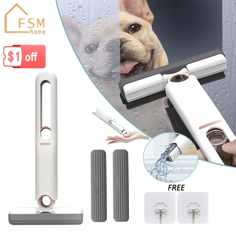 Mini Cleaning Mop Portable Self-squeeze Mop Glass Screen Desk Wiper ...