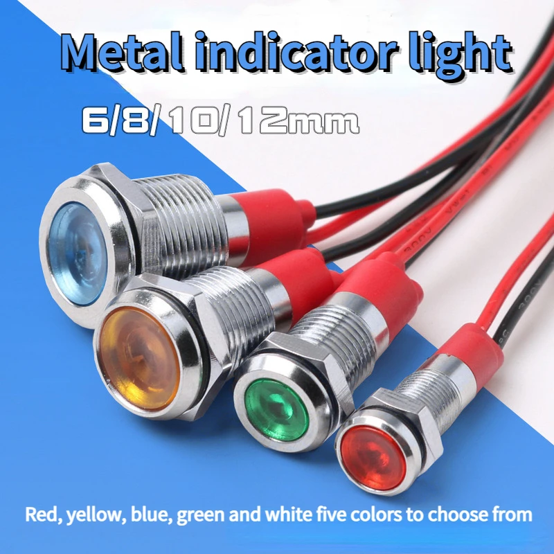 6mm-8mm-10mm-12mm-LED-Metal-Indicator-light-waterproof-Signal-lamp-with ...