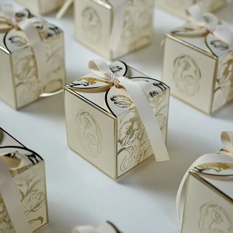 10-400pcs/lot French Sugar Box Light Luxury Golden Candy Champagne ...