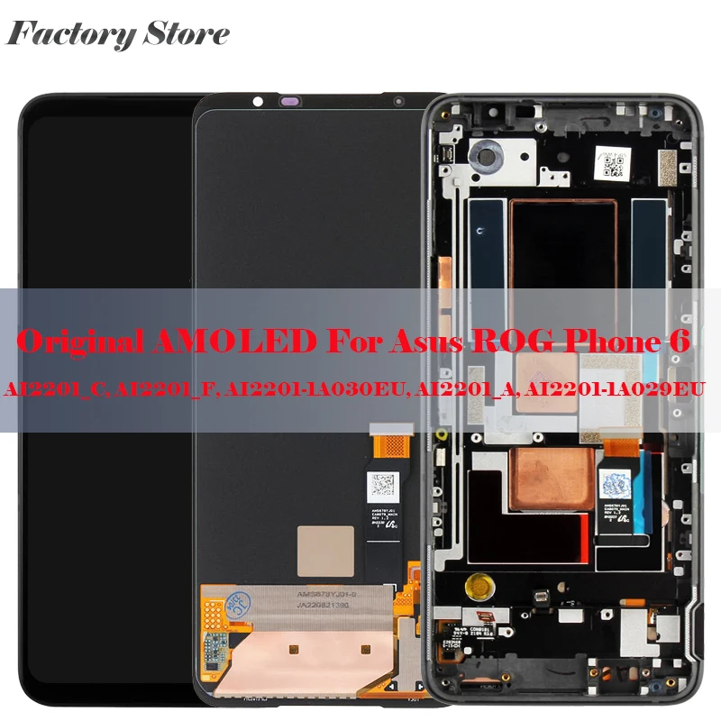 Original-AMOLED-For-Asus-ROG-Phone-6-Digitizer-Screen-Touch-Assembly ...