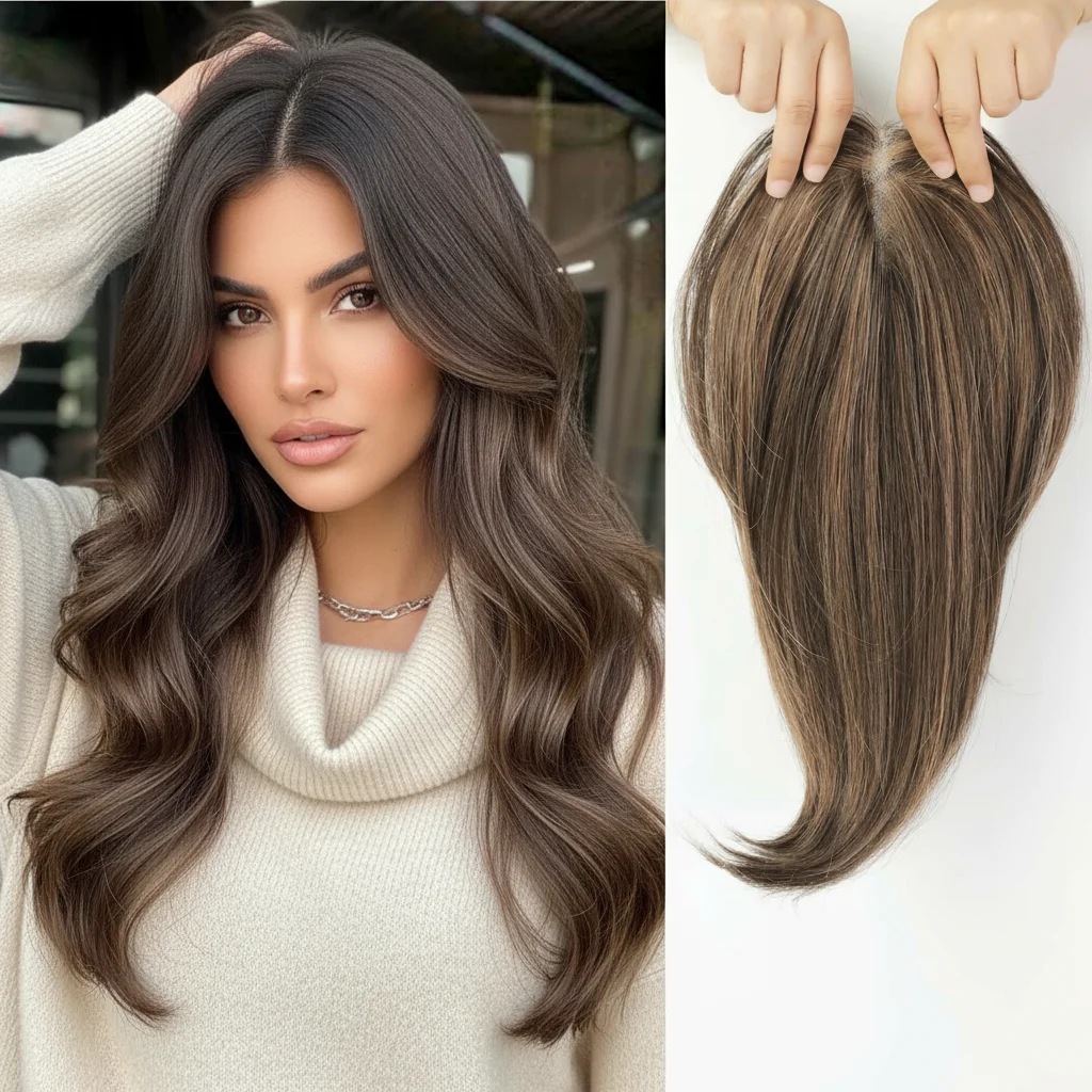 Fast Dispatch 100% Human Hair Topper | Clip-in Wig | Perfect Hairpiece ...