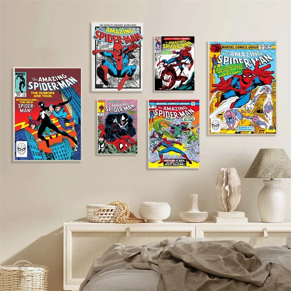 MINISO-Disney-Spiderman-Movie-Poster-Superhero-Canvas-Painting-Print ...