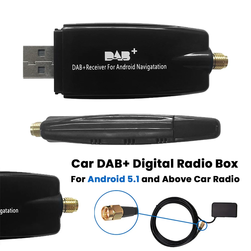 DAB+ Box Radio Receiver Adapter DAB+ Receiver USB Interface Car Radio ...