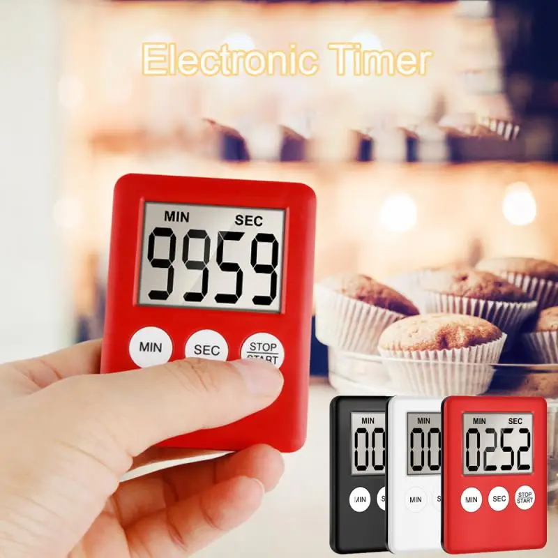 Kitchen-Timer-Electronic-LCD-Digital-Screen-Cooking-Baking-Clock-Alarm ...