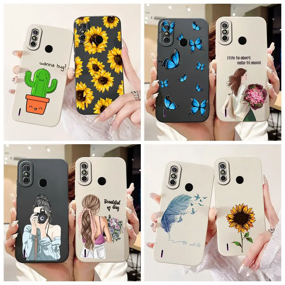 For-Tecno-Spark-4-Air-Case-KC6-Stylish-Candy-Painted-Cover-Shockproof ...