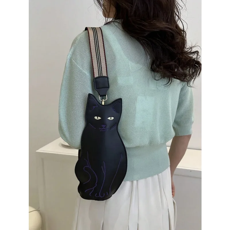 New-2024-Women-Cat-Shape-PU-Body-One-Shoulder-Bag-Diagonal-Waterproof ...