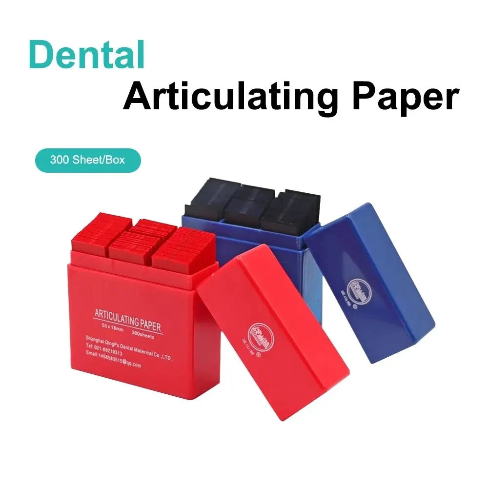 Denspay-300-Sheets-Dental-Articulating-Paper-Dentista-Double-Sided-Bite ...