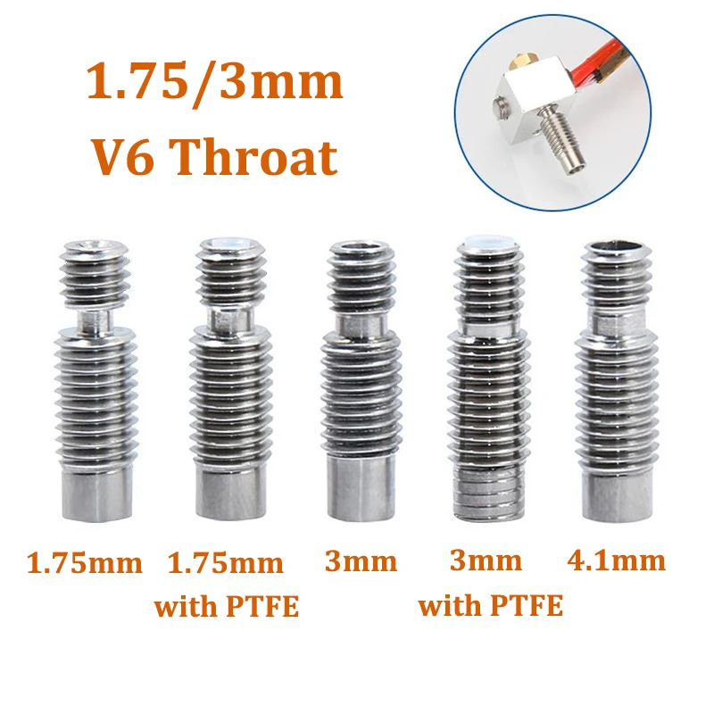 4pcs-3D-Printer-Hotend-Throat-E3D-V6-Heatbreak-M7-M6-Thread-Throat-V6 ...