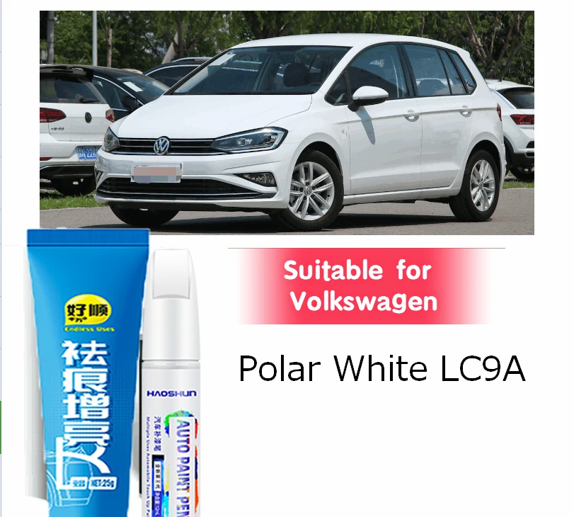 Suitable for FAW Volkswagen paint fixer touch-up pen Candy White LB9A ...