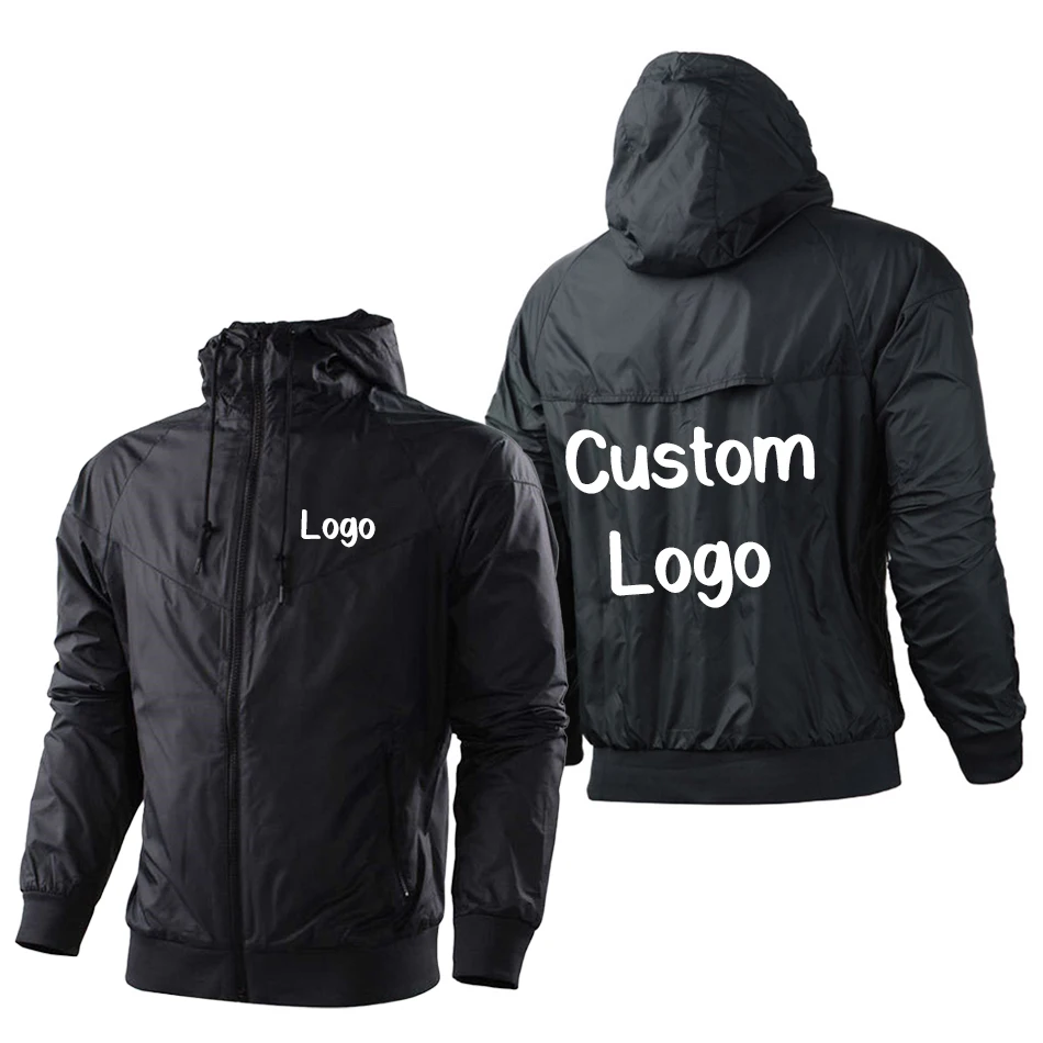 DIY-Print-Logo-Text-Men-s-Jackets-Waterproof-Hoode-Wind-Breaker-Casual ...