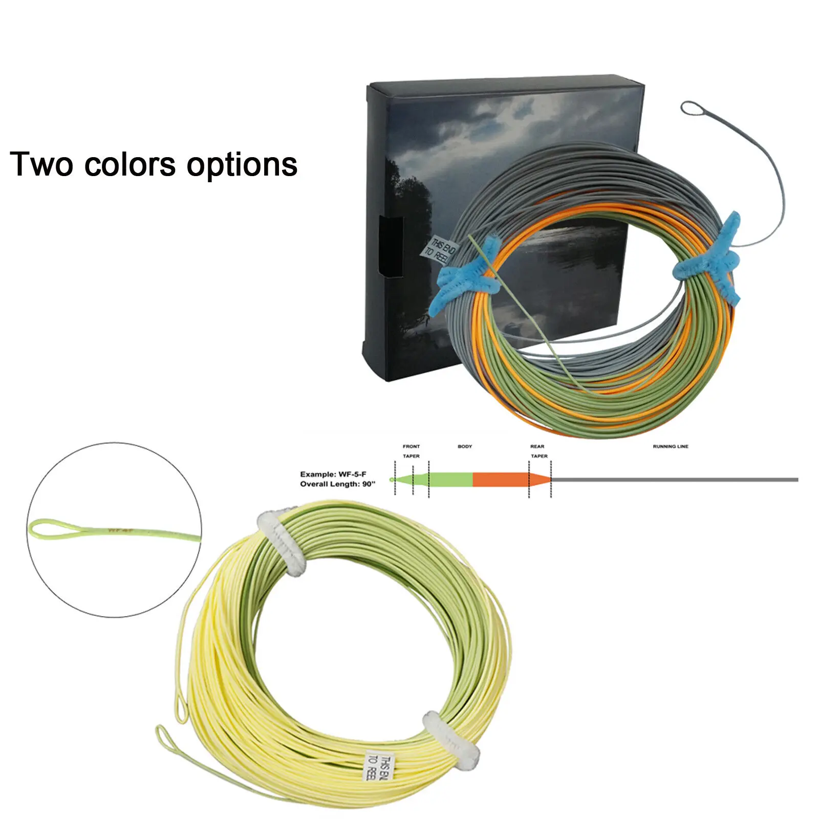 Aventik-Three-Colored-Float-Fly-Fishing-Line-Weight-Forward-4wt-5wt-6wt ...