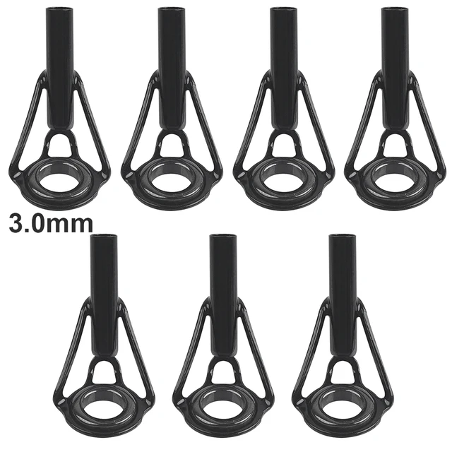 7Pcs/14Pcs Fishing Rod Tip Guides Repair Kit Stainless Steel Frames ...