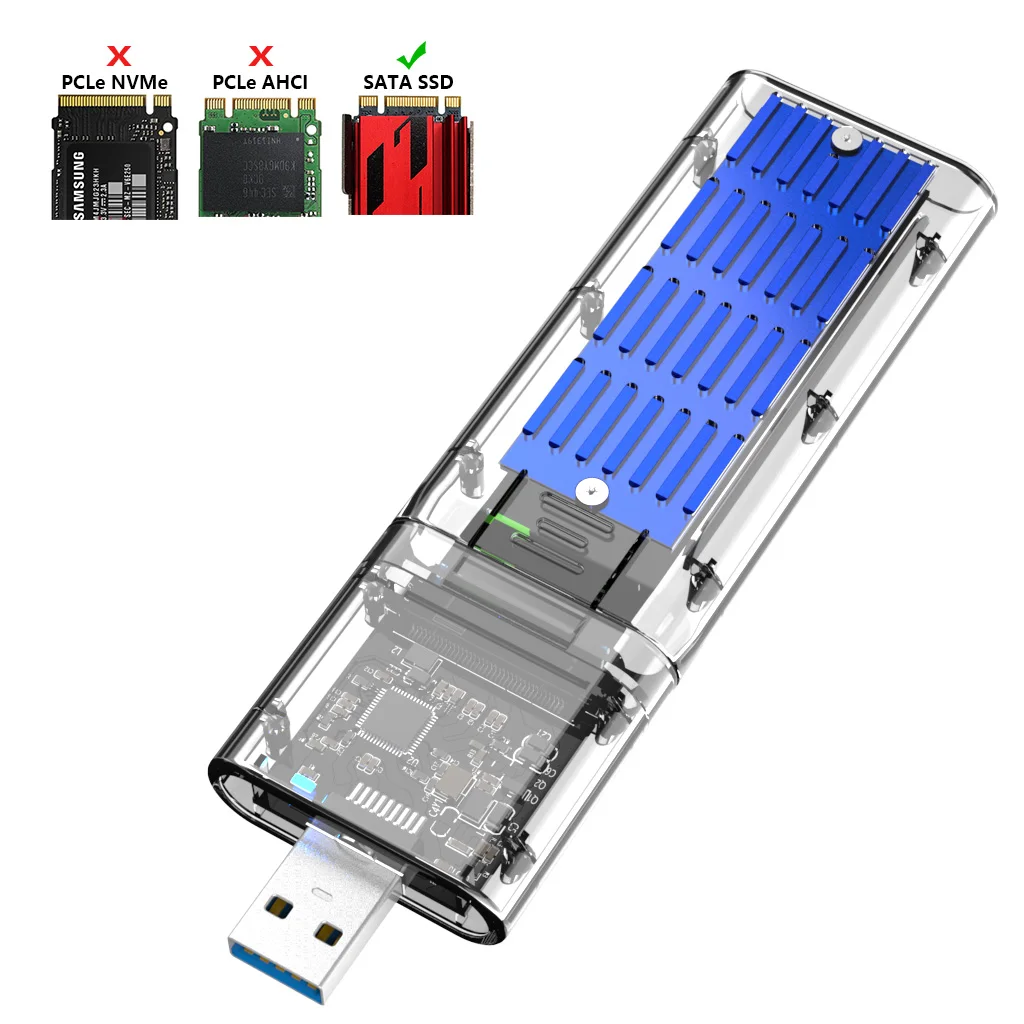 M2-para-usb-3-0-ssd-adaptador-m2-ssd-caso-sata-chassis-para-pcie-ngff ...