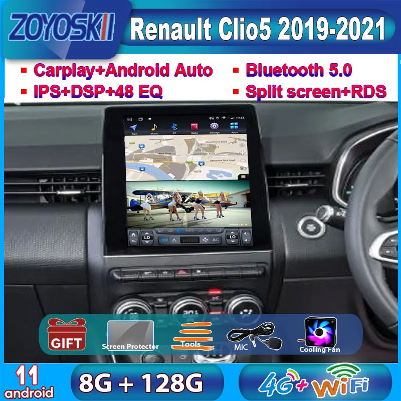Para renault clio5 clio 5 2019 2020 2021 android 10 rádio do carro ...