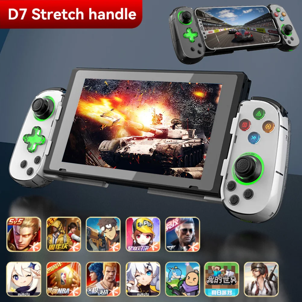 New D7 Type-C Telescopic Mobile Phone Gamepad Bluetooth 5.0 Wireless ...