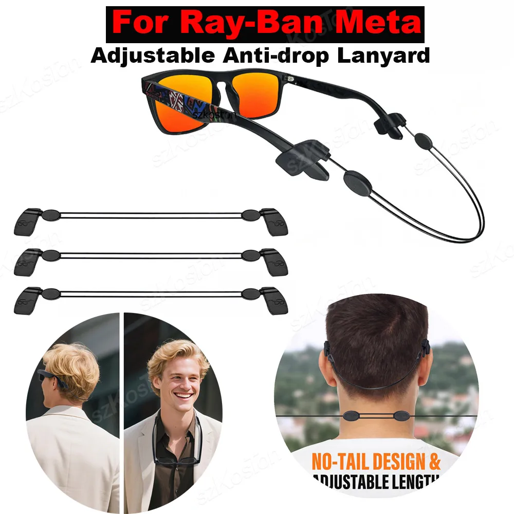 1/3Pcs Adjustable Anti-drop Lanyard for Ray-Ban Meta Wayfarer/Skyler ...