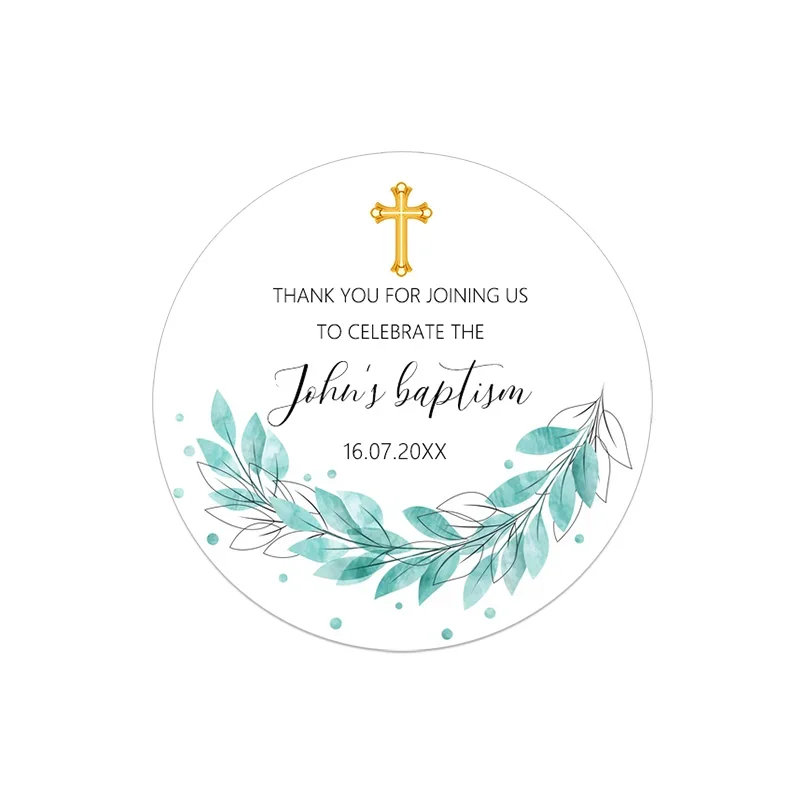Baptism Stickers Name Tags