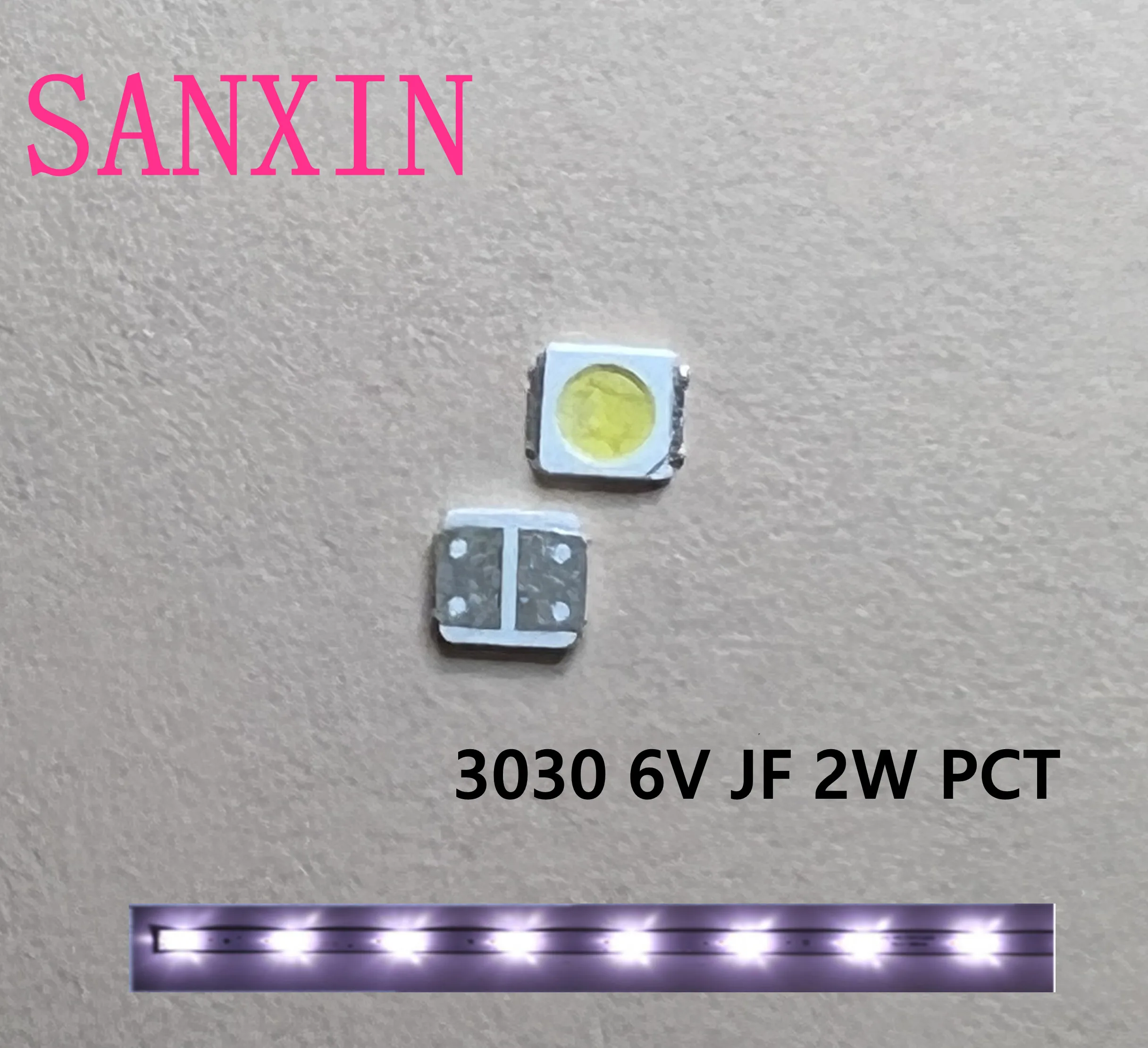 50PCS/LOT LED Backlight JUFEI 3030 2W 6v PCT LED FOR Cool Cold white LCD Backlight for TV TV ...