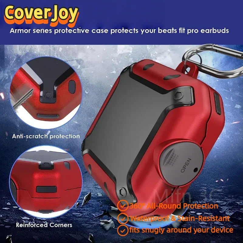 CoverJoy For Beats Fit Pro Case Transparent PC Hard Cover Shockproof ...