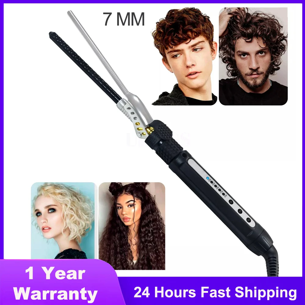 Electric Curlers For Short Hair 7mm Curling Iron Hair Curler Corrugated ...