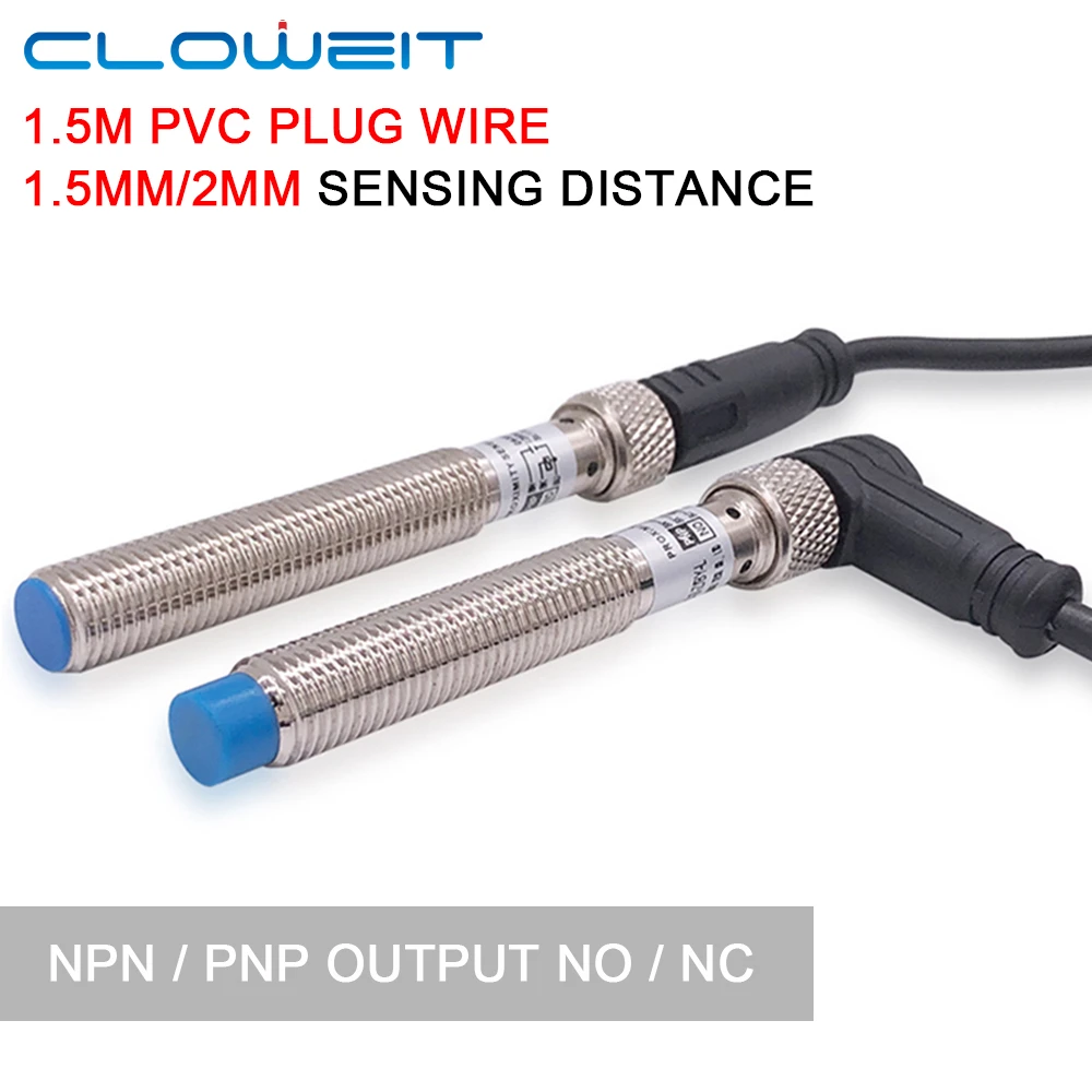 Set Ip65 M8 Inductive Proximity Sensor Switch 3pin Connecting 2m Pvc ...