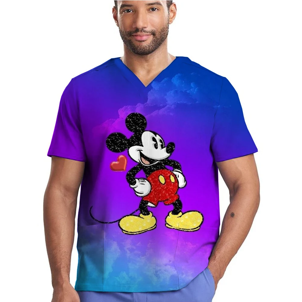 Nurse-Working-Tops-Husky-Disney-Mickey-Mouse-Clinical-Uniforms-Medicals ...