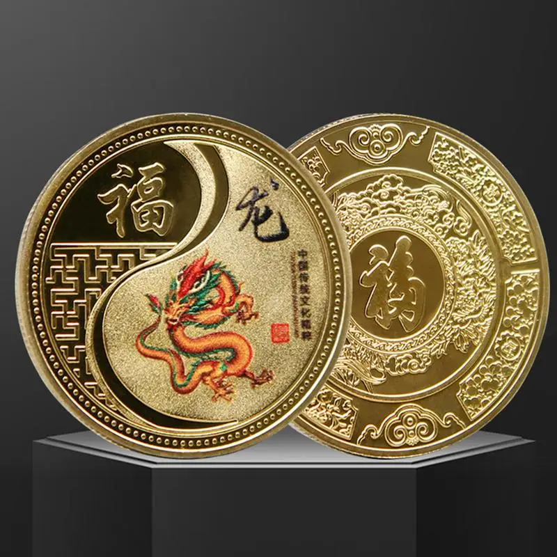 2024-Zodiac-Dragon-Commemorative-Coins-Chinese-New-Year-Lucky-Gold-Coin ...