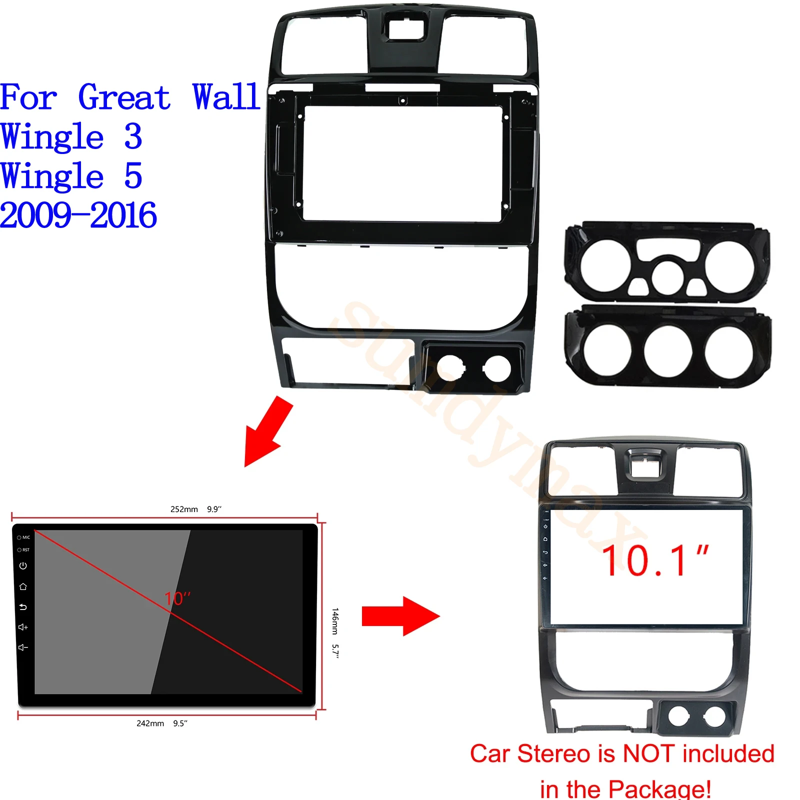Car-Radio-Fascia-for-Great-Wall-Wingle-3-Wingle-5-Auto-Stereo-Panel ...
