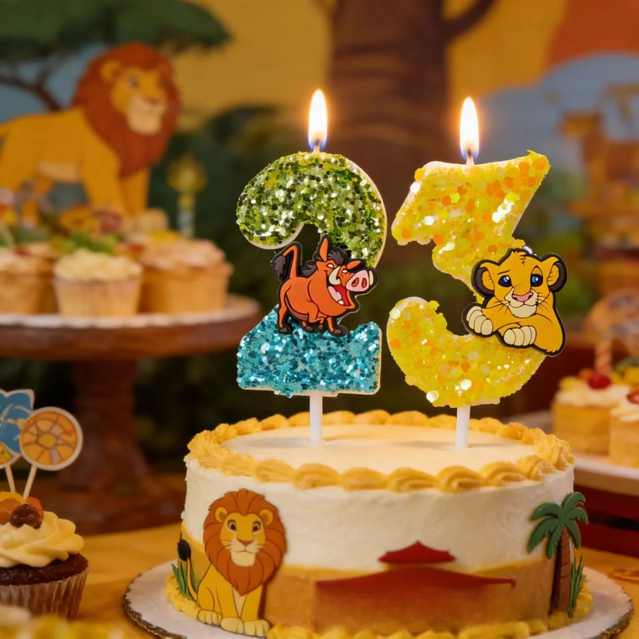 Simba Lion King Candle Number 0-9 Birthday Cake Candle Decoration ...
