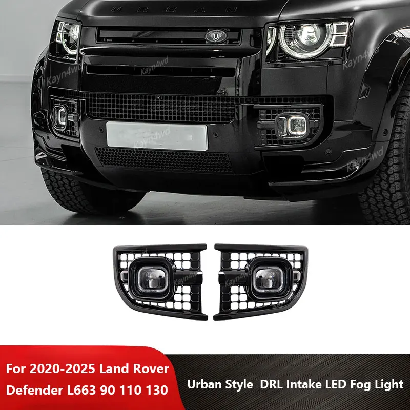 Off Road 4x4 Urban Style Front Square DRL Intake LED Fog Light Daytime ...