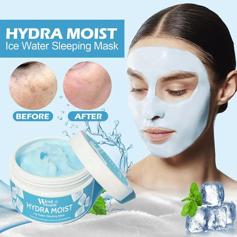 Hydra Moist Ice Water Sleeping Mask 100g Whitening Moisture Mask Night ...