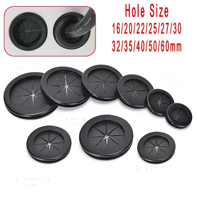 Groove Rubber Grommet 16-60mm Blanking Hole Wiring Cable Gasket Rubber ...