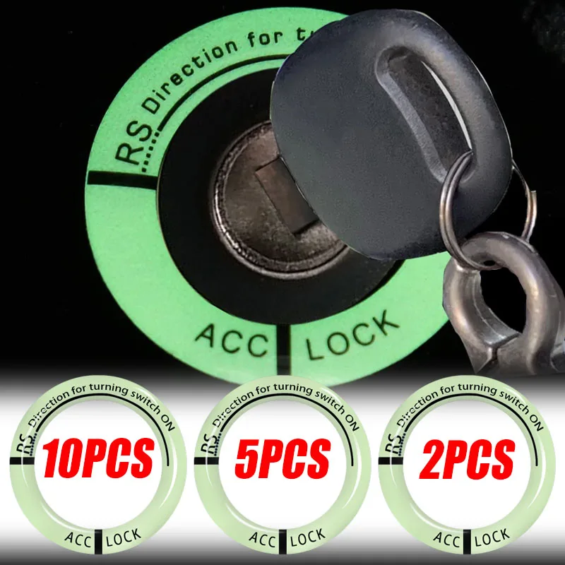 Car-Ignition-Switch-Luminous-Sticker-Rings-Key-Ring-Surrounding-Light ...