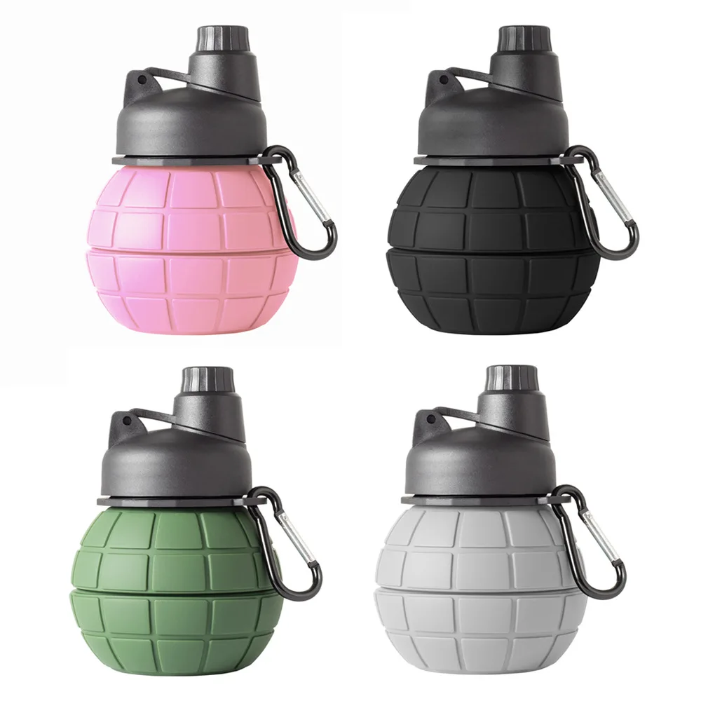 550ML-Grenade-Water-Bottle-Silicone-Folding-Water-Cup-Outdoor-Sports ...
