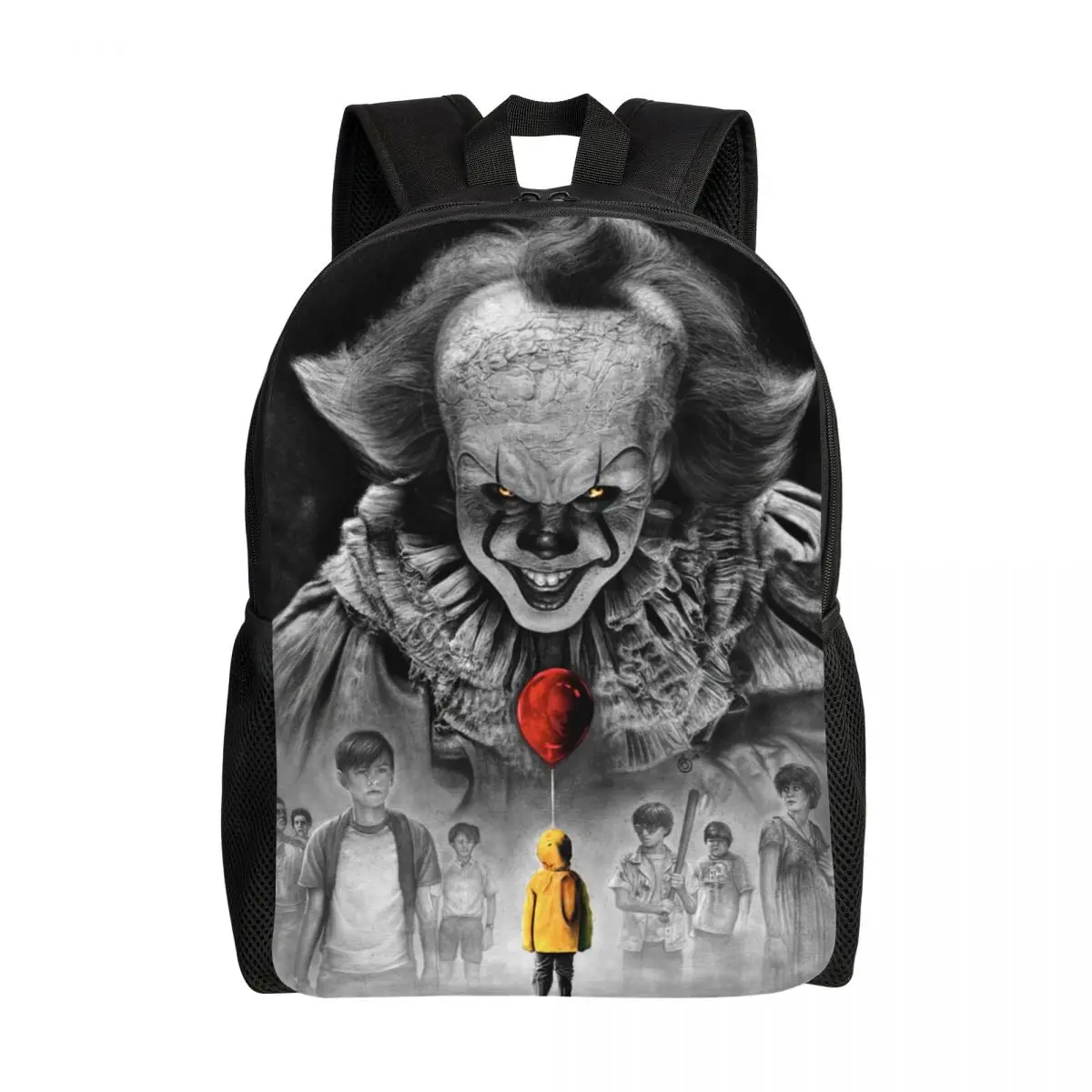 Customized-Halloween-Evil-Clown-Backpack-Women-Men-Casual-Bookbag-for ...