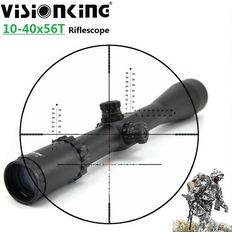 Visionking 10-40x56 T Military Riflescope Long Range Sniper Aim Optical ...