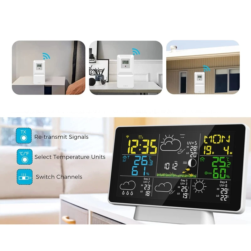 6-in-1-Wireless-Indoor-Outdoor-Weather-Station-100M-Sensor-Digital ...