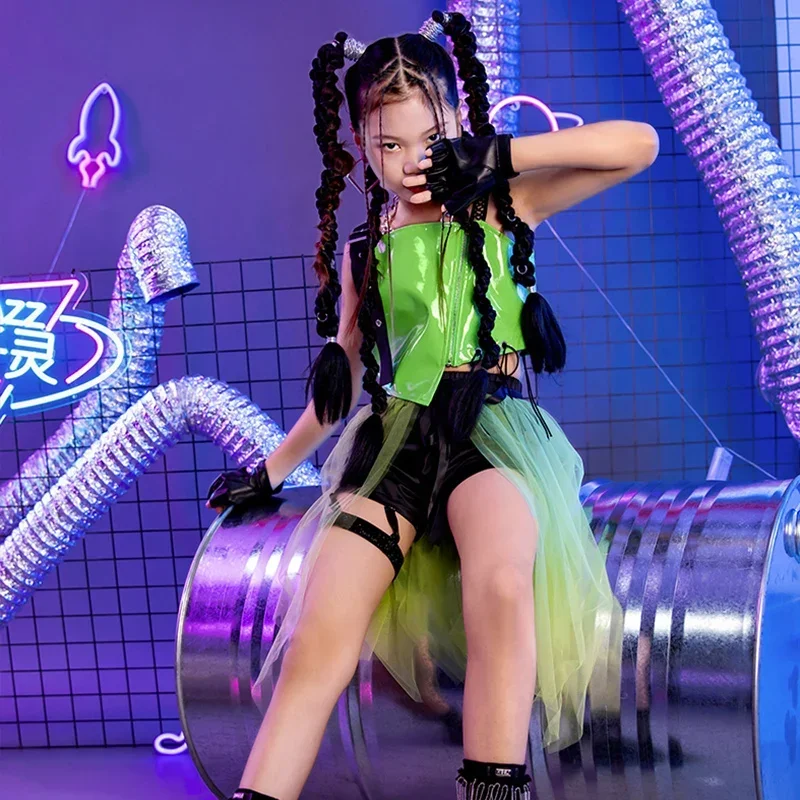 Girs-Runway-Show-Stage-Costume-Concert-Performance-Wear-Children-Hip ...