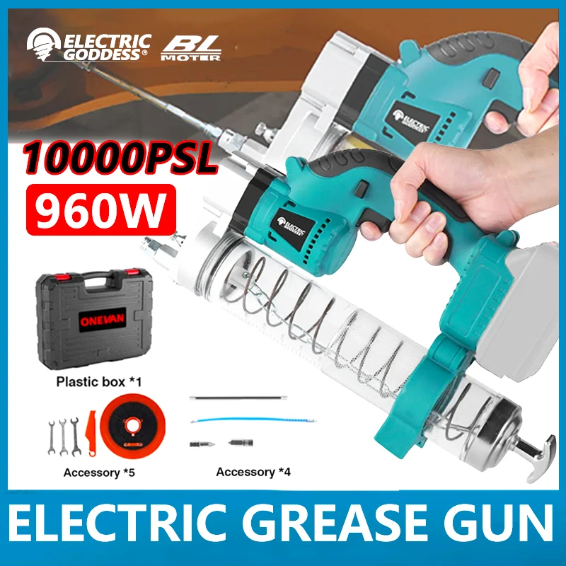 10000PSL-689Bar-Cordless-Electric-Grease-Gun-High-Pressure-Car ...